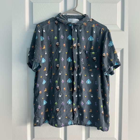 Disney | Shirts | Disney Parks Pixar Character Button Down Shirt | Poshmark